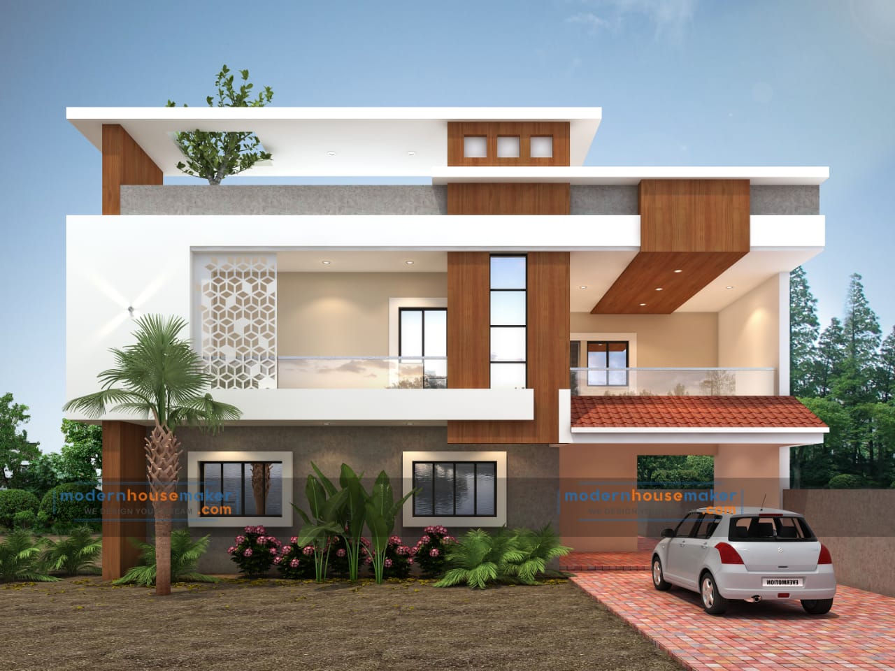 Online Modern House Design | Home 3D Elevation | Floor Plans