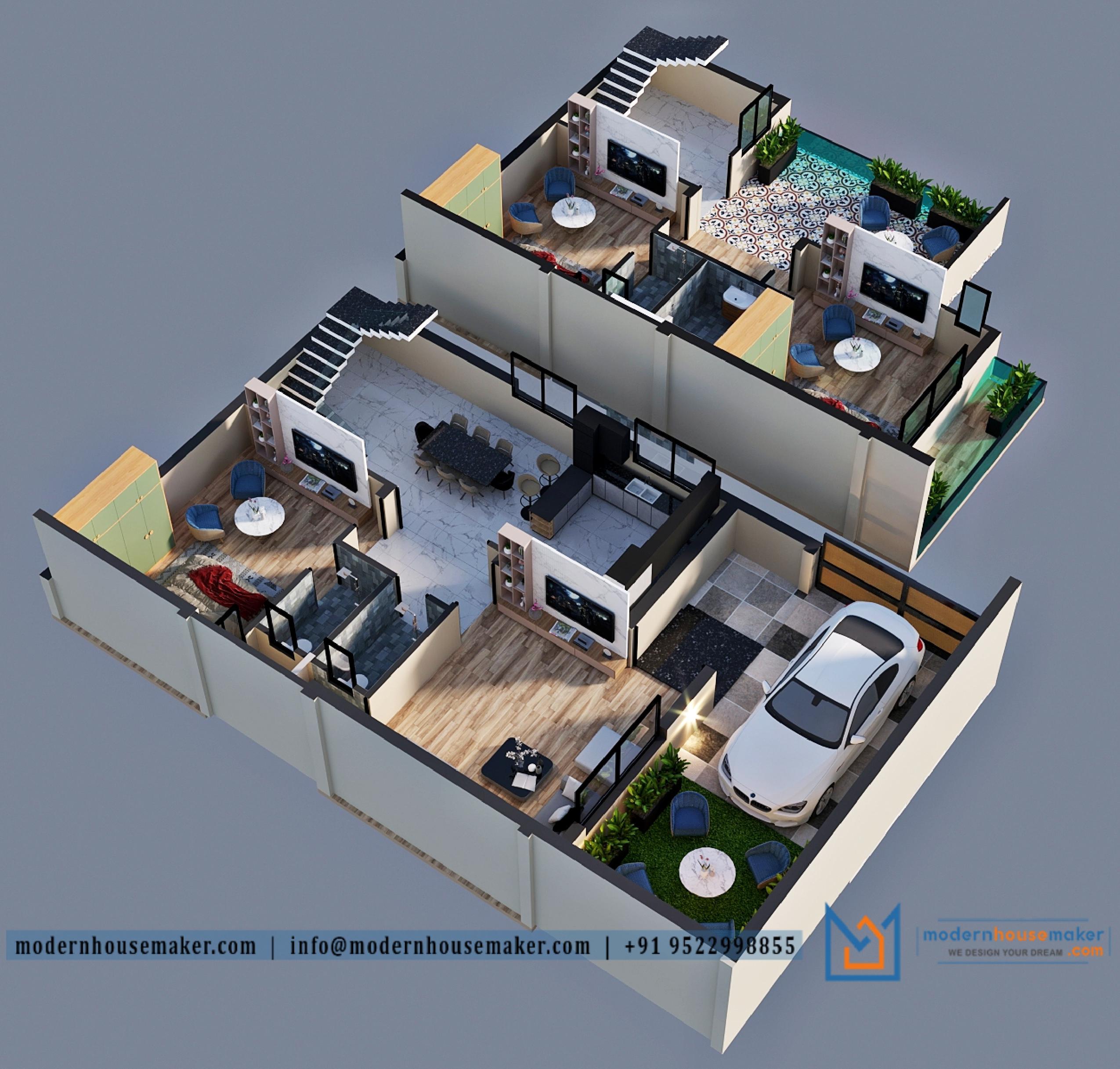 Modern House Designs Company Indore, India | Home Structure Designs