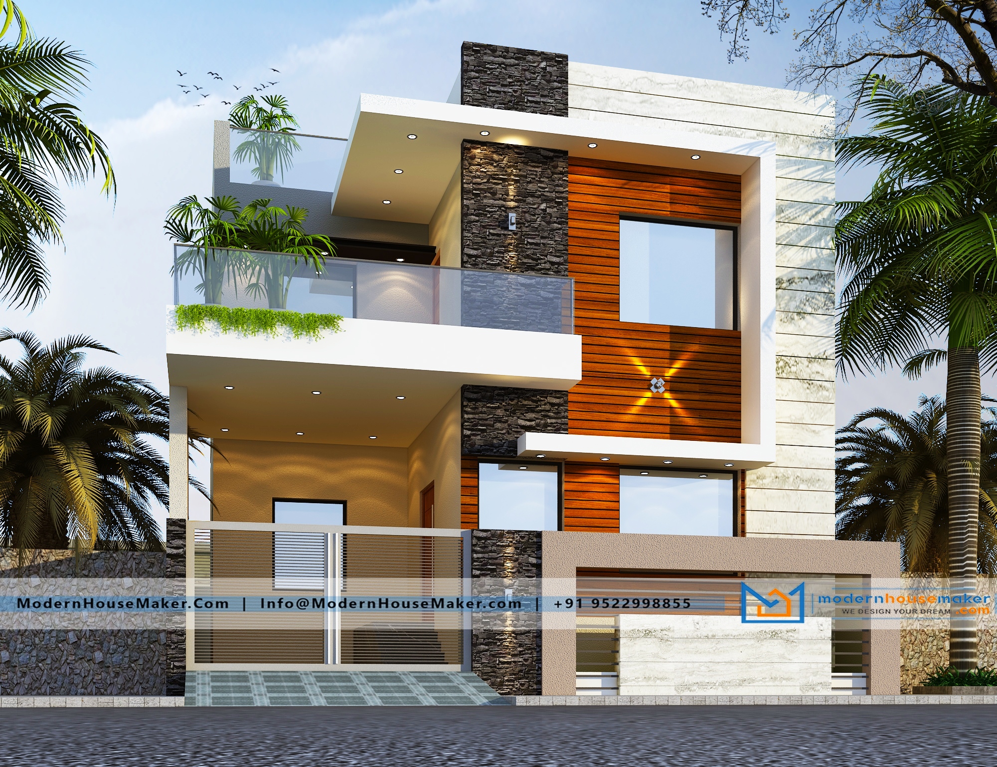 32x33 Elevation Design Indore - 32*33 House Plan India