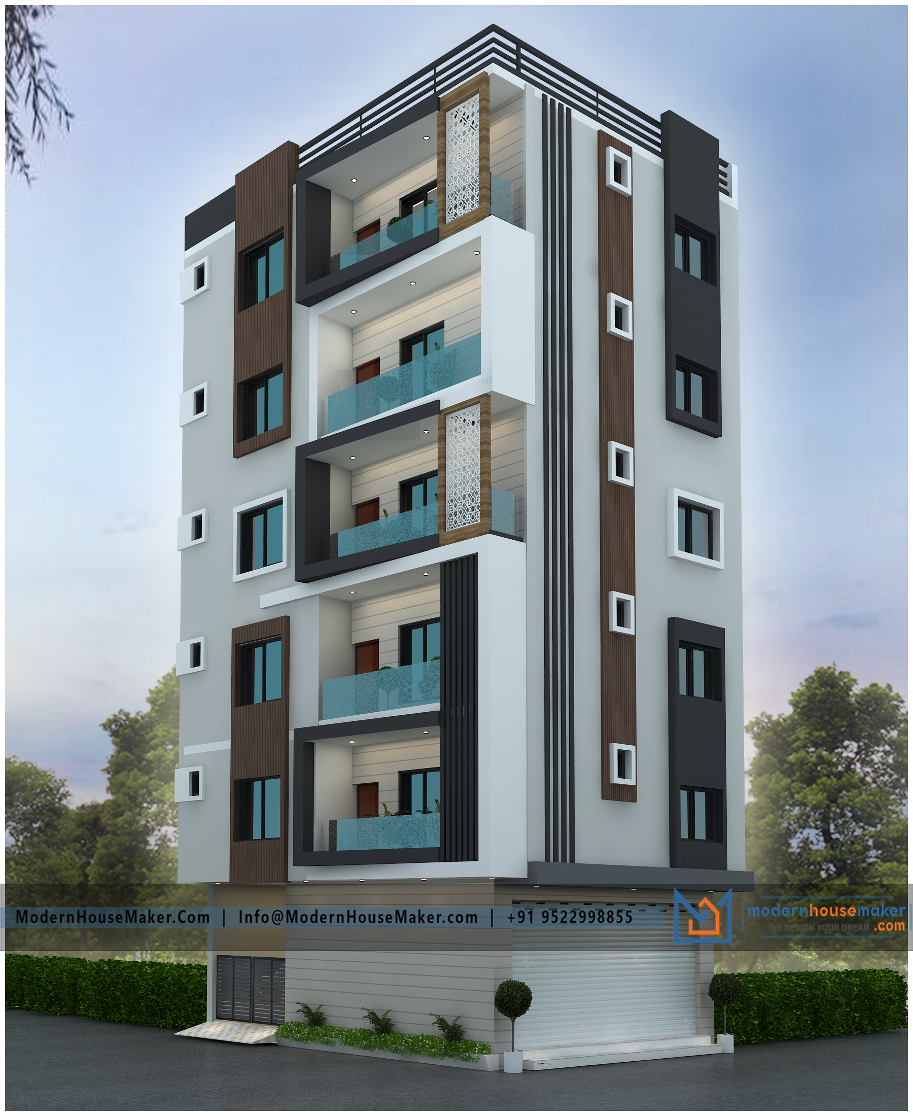 29x38 Elevation Design Indore - 29*38 House Plan India