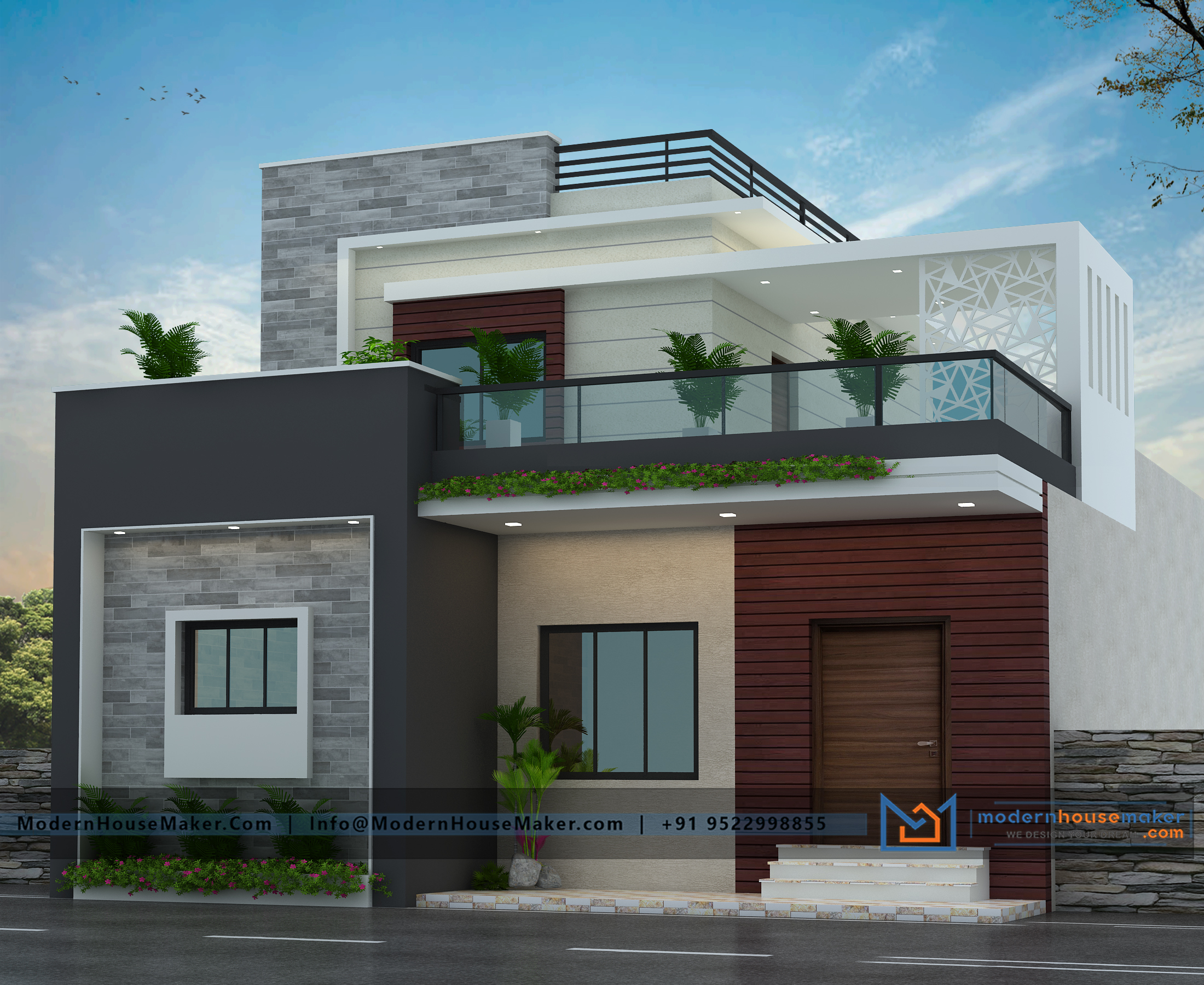 40x30 Elevation Design Indore - 40x30 Beautiful Plan India