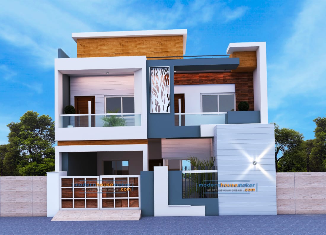 33x50 Elevation Design Indore - 33*50 House Plan India